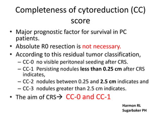 Peritoneal carcinomatosis | PPTX