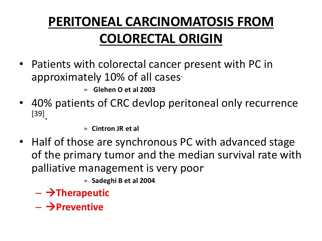 Peritoneal carcinomatosis