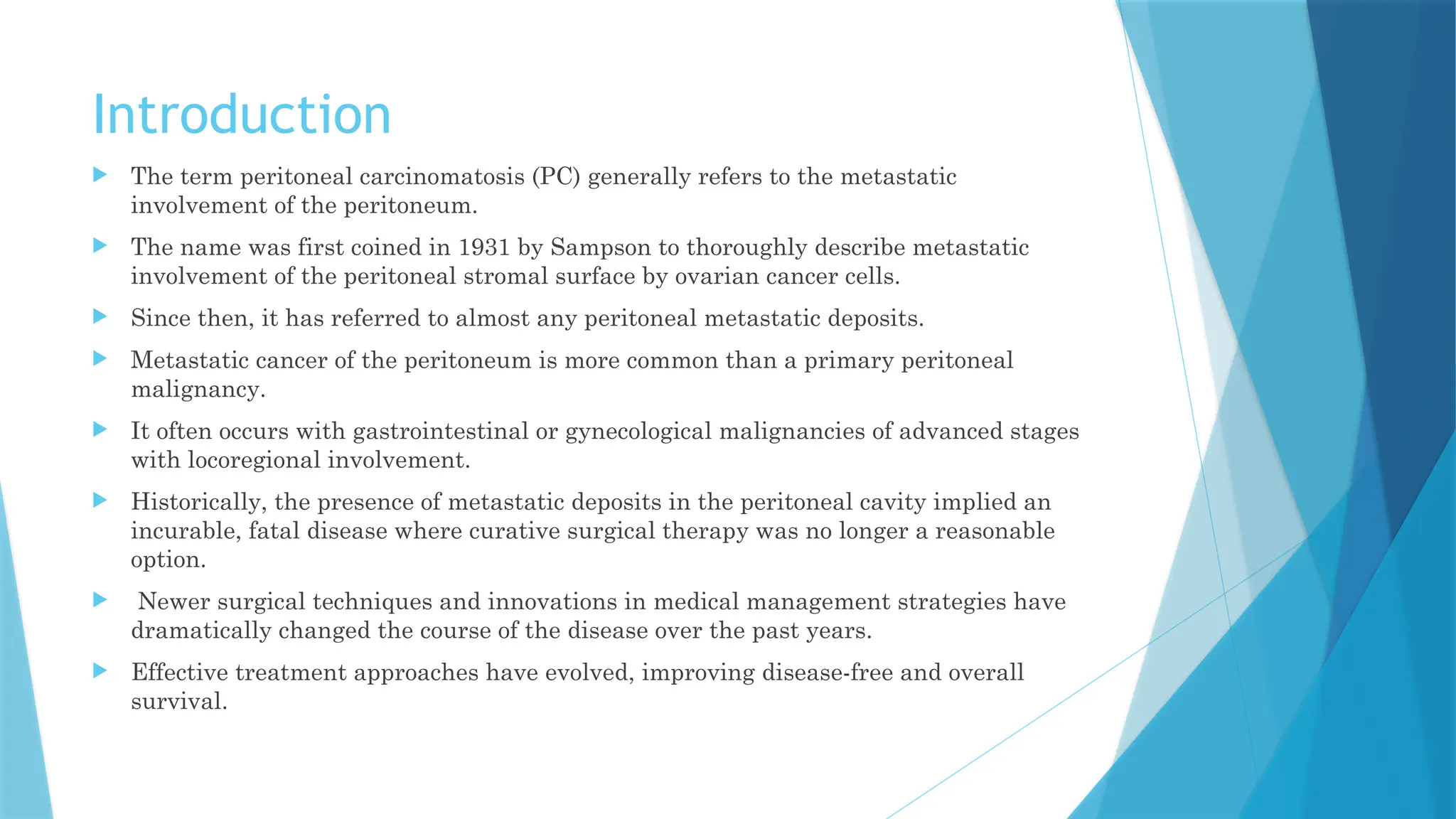 Peritoneal Carcinomatosis & HIPEC -Dr AK | PPTX