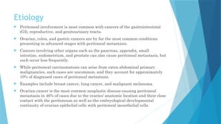 Peritoneal Carcinomatosis & HIPEC -Dr AK | PPTX