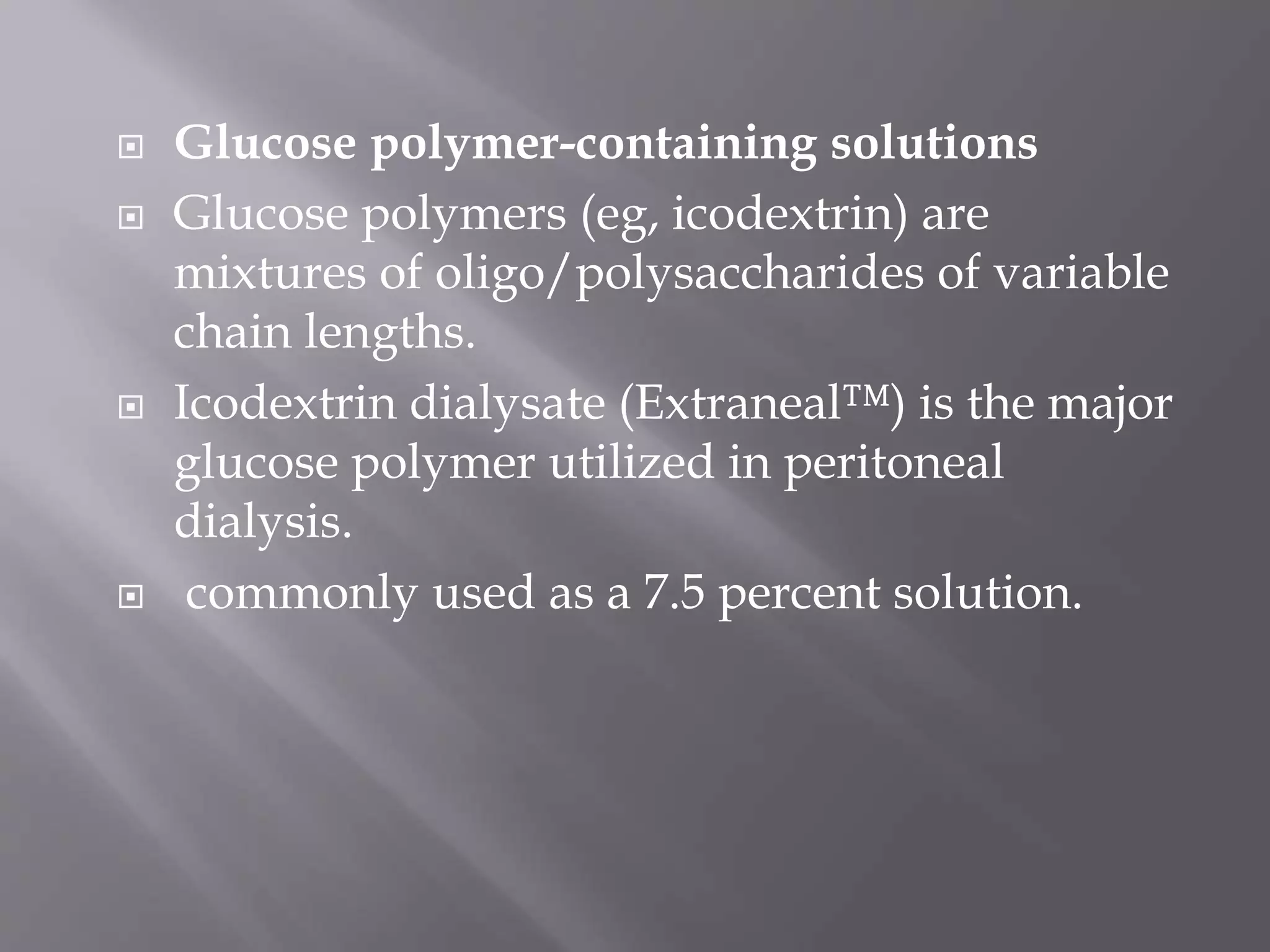 Peritoneal dailysis soltutions | PPTX