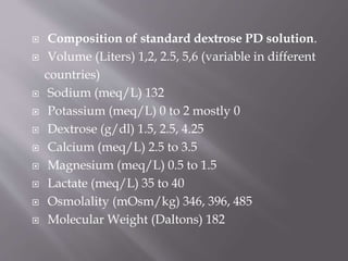 Peritoneal dailysis soltutions | PPTX