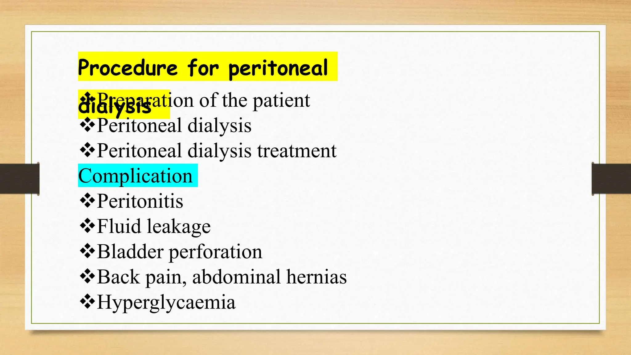 Nursing management of patient with peritoneal dialysis | PPTX