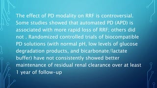 How to improve Peritoneal dialysis adequacy | PPTX | Lung and ...