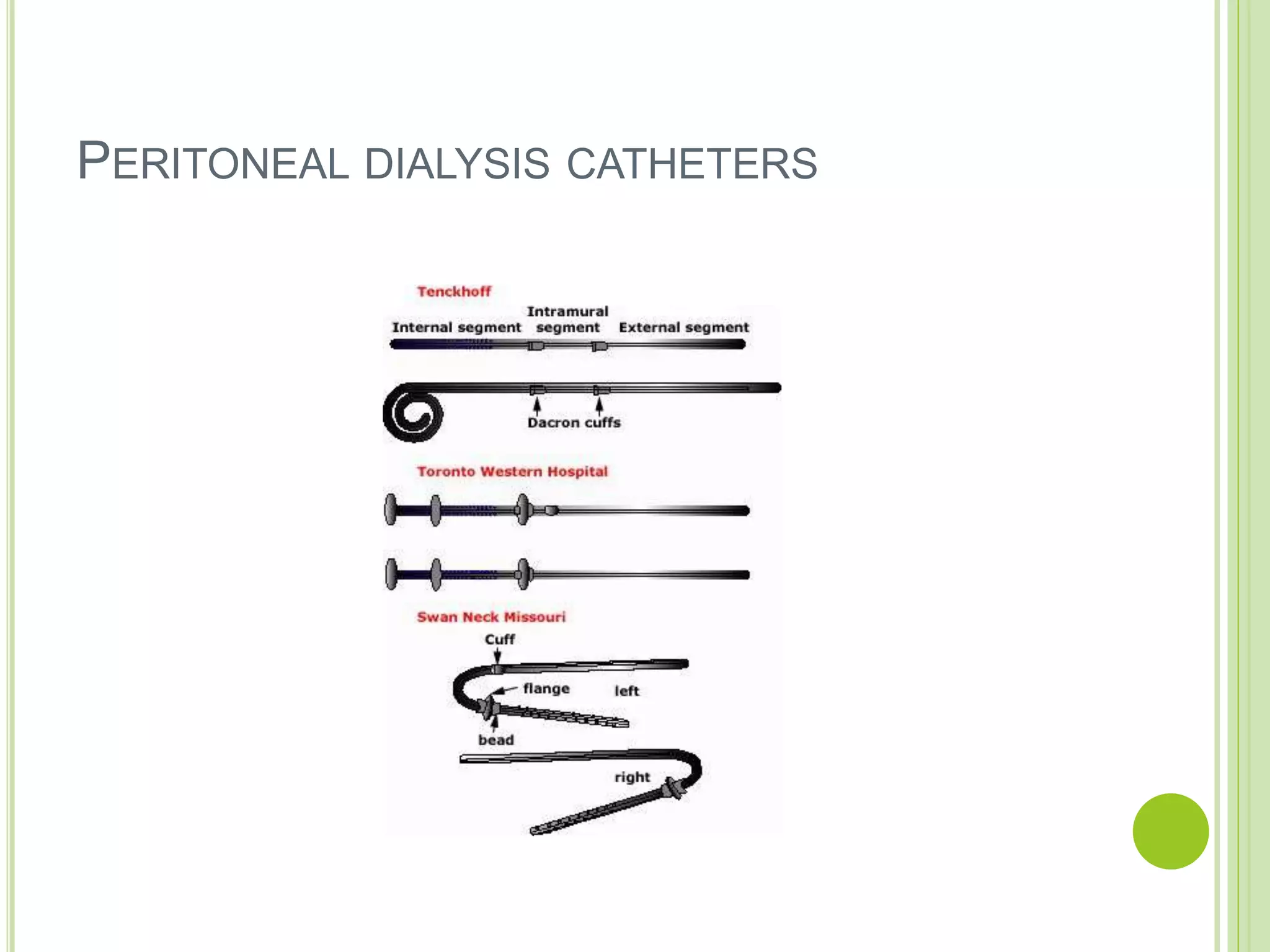 Peritoneal dialysis catheter | PPTX