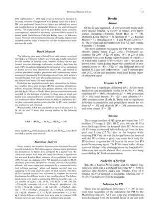 Peritoneal Dialysis in Cats with Acute Kidney Injury.pdf | Veterinary ...