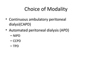 Peritoneal dialysis in children | PPT