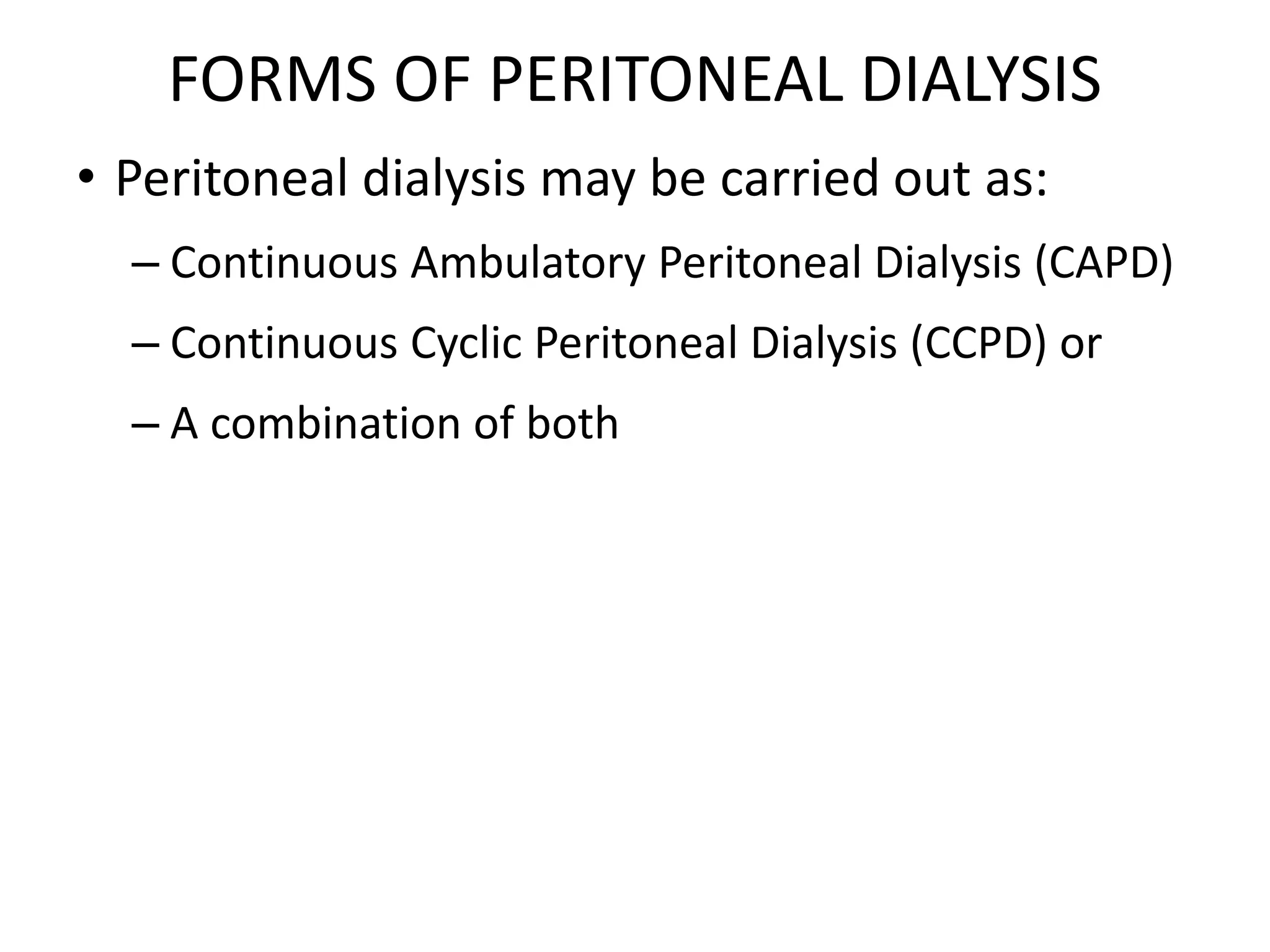 Peritoneal dialysis by Dr. Basil Tumaini | PPTX