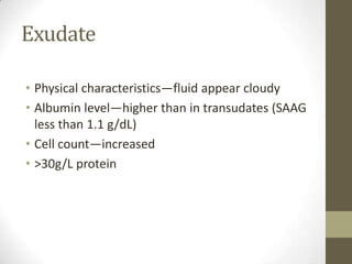 Peritoneal Fluid Analysis | PPTX