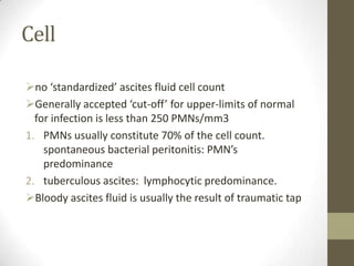 Peritoneal Fluid Analysis | PPTX