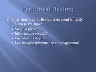 Peritoneal Healing, Cow/Horse | PPT