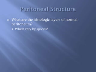 Peritoneal Healing, Cow/Horse | PPTX
