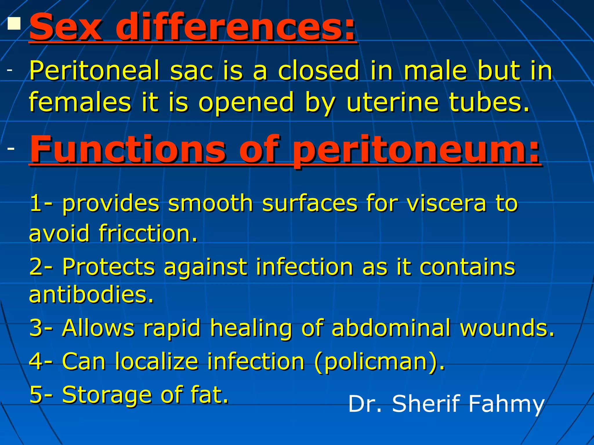 The Peritoneum (Anatomy of the Abdomen) | PPS