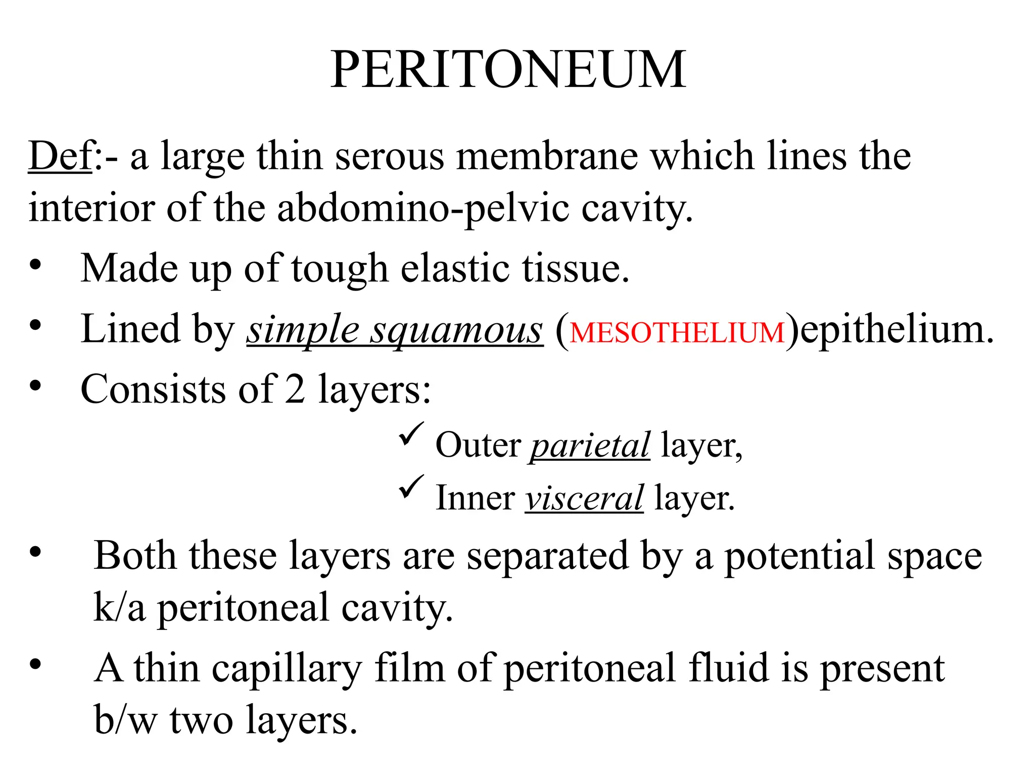 Anatomy of peritoneum with applied aspects. | PPTX