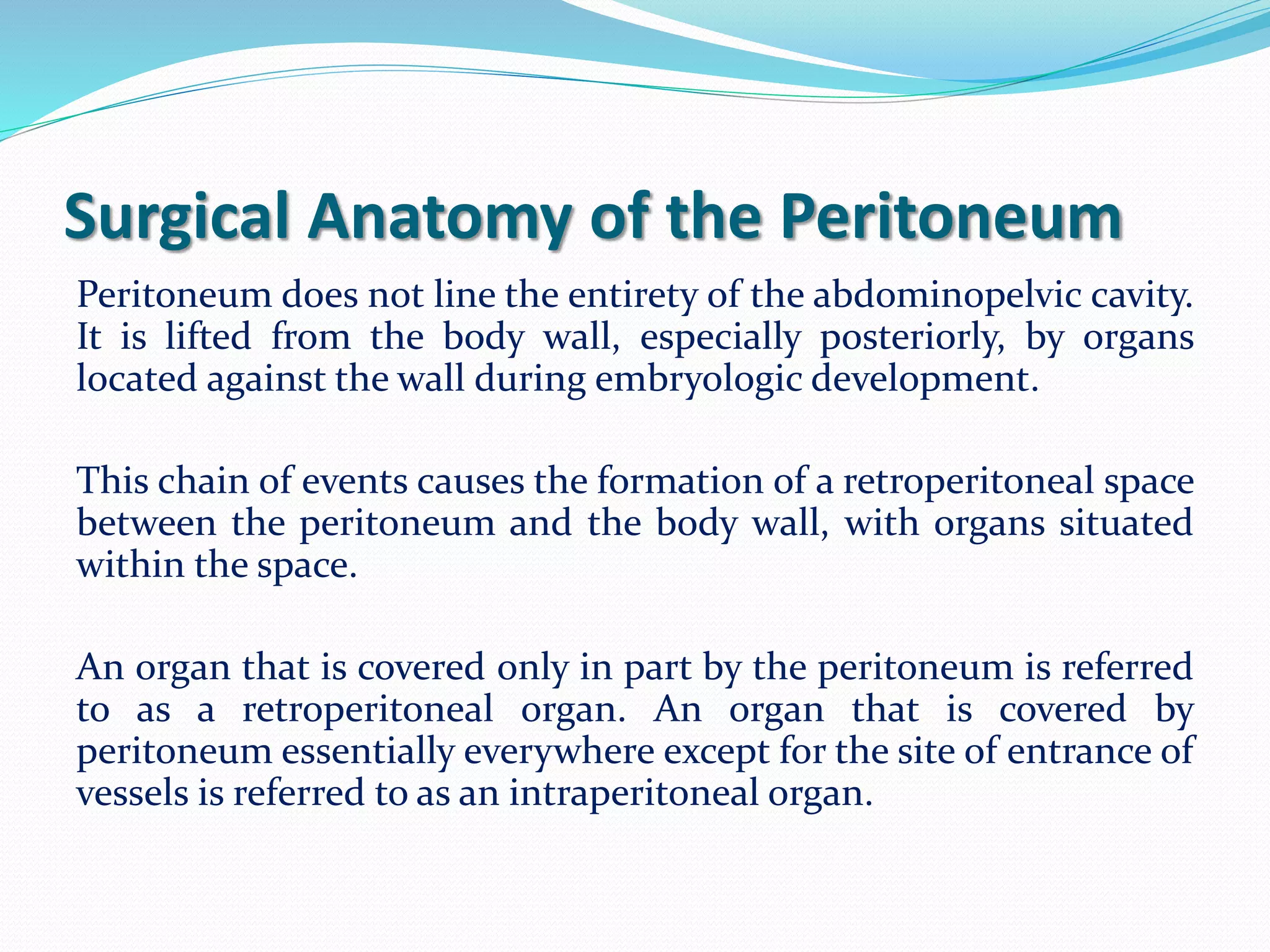 Peritoneum, mesenetry and retroperitoneal tumors | PPTX