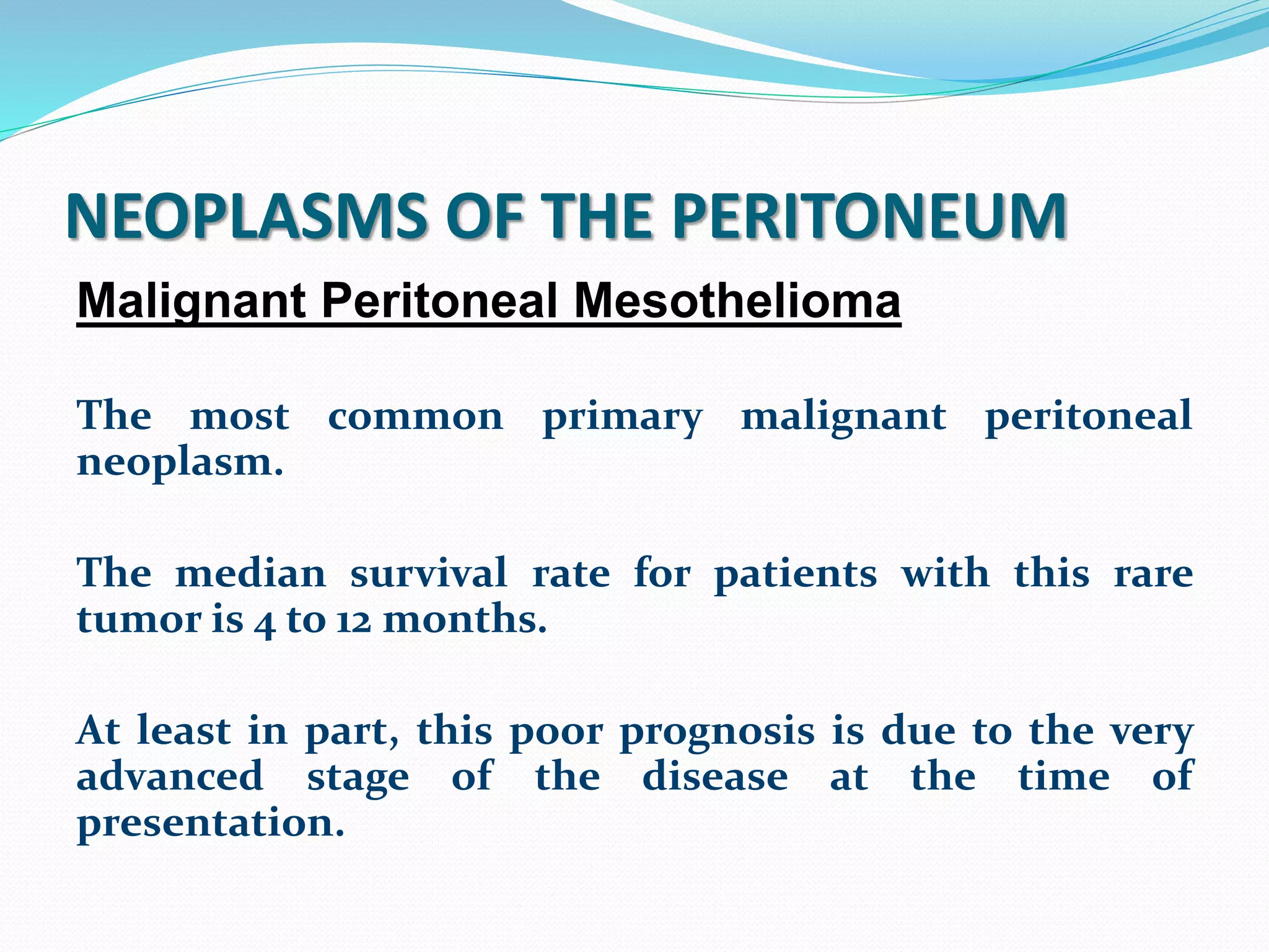 Peritoneum, mesenetry and retroperitoneal tumors | PPTX