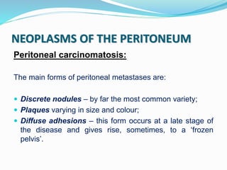 Peritoneum, mesenetry and retroperitoneal tumors | PPTX