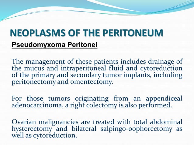 Peritoneum, mesenetry and retroperitoneal tumors | PPTX | Cancer ...