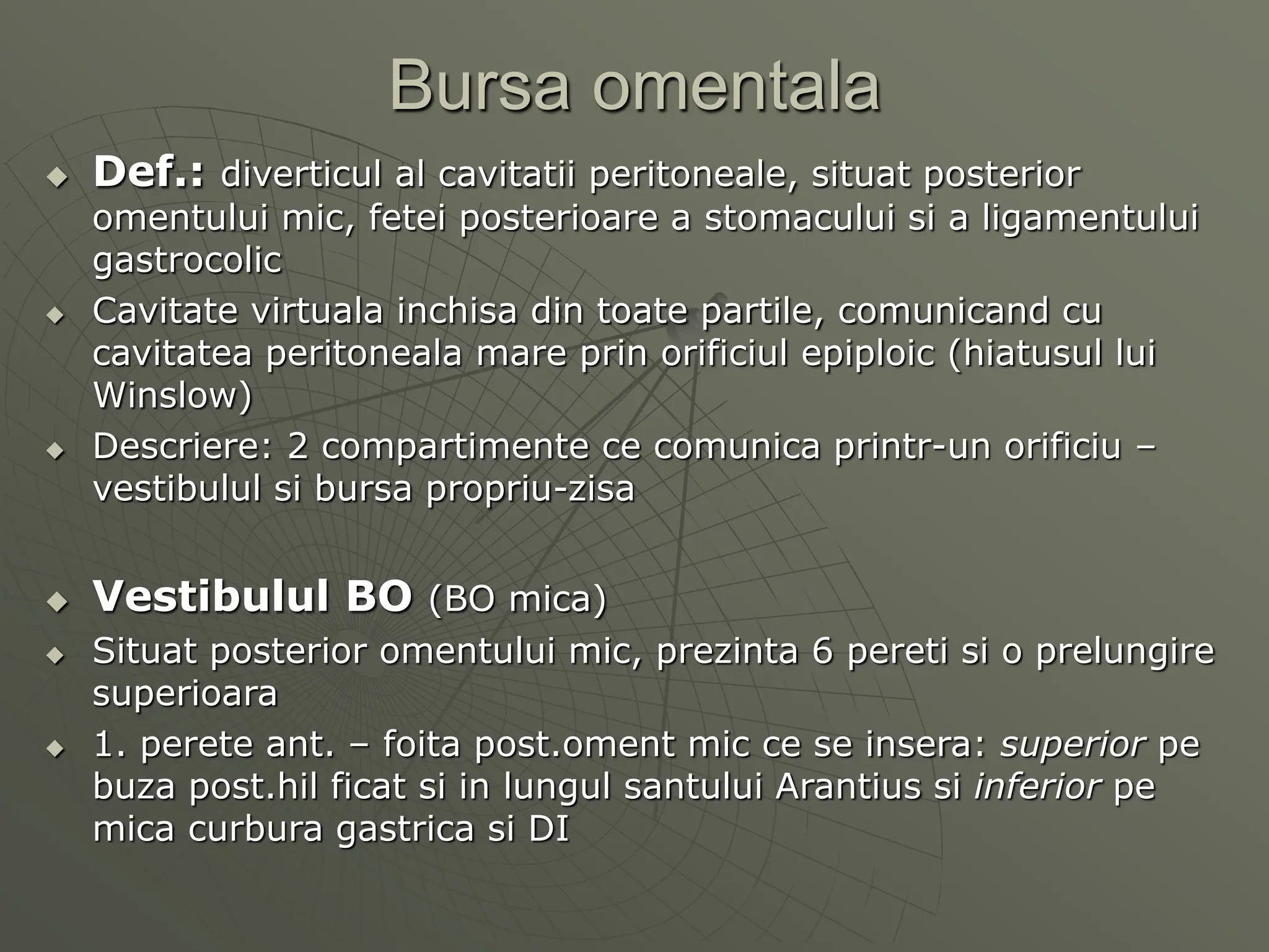 peritoneu Omentul mic, omentul mare si bursa omentala.ppt