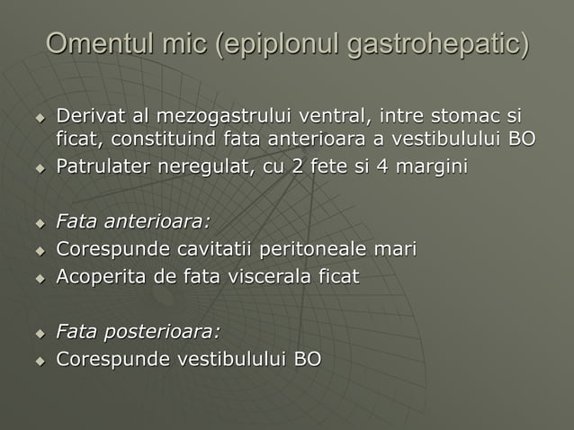 peritoneu Omentul mic, omentul mare si bursa omentala.ppt