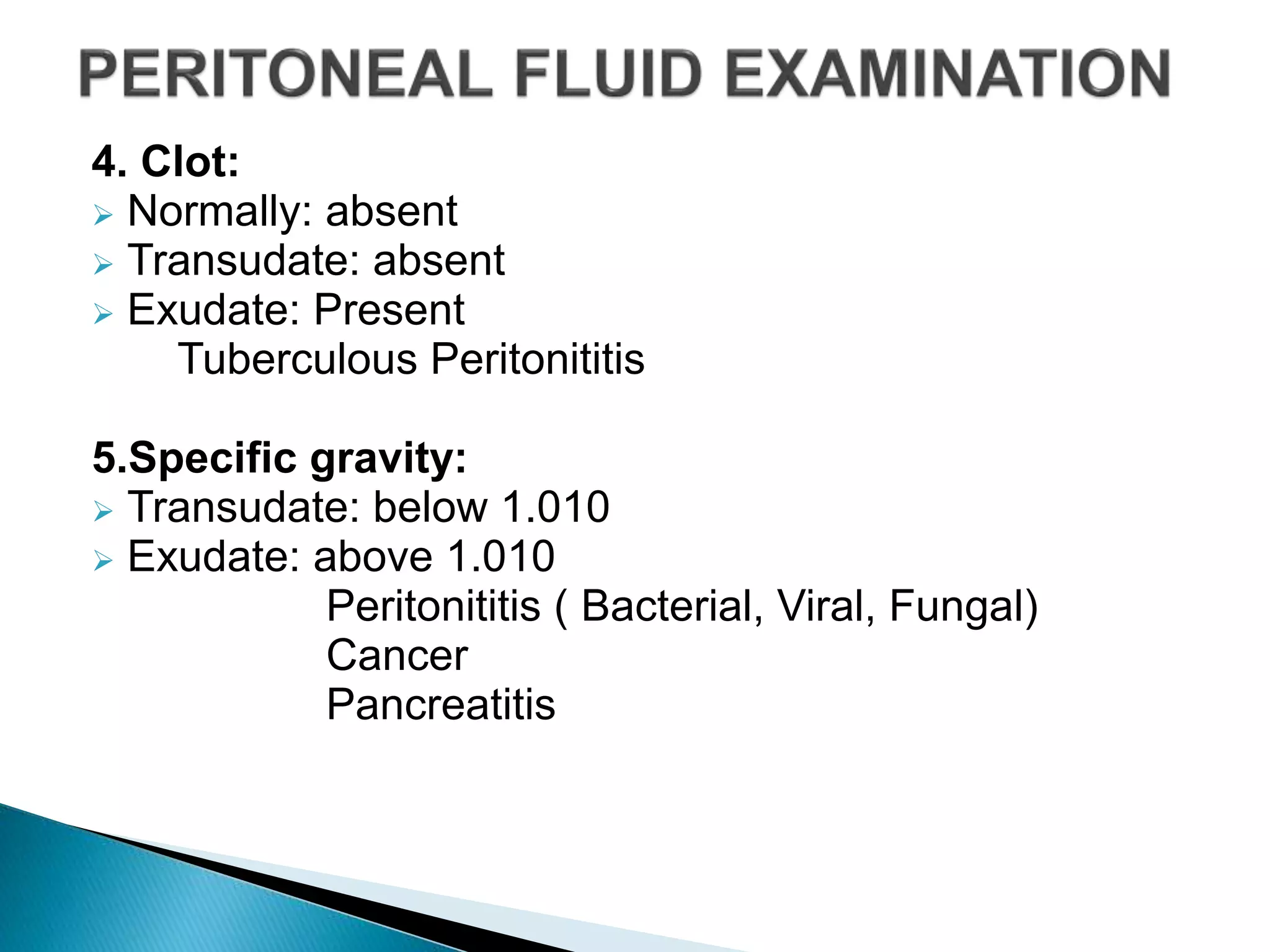 Peritonial fluid | PPTX