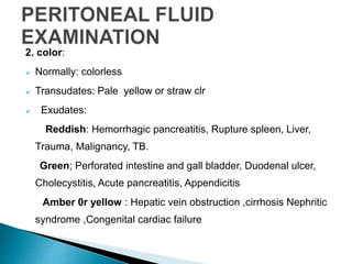 Peritonial fluid | PPTX