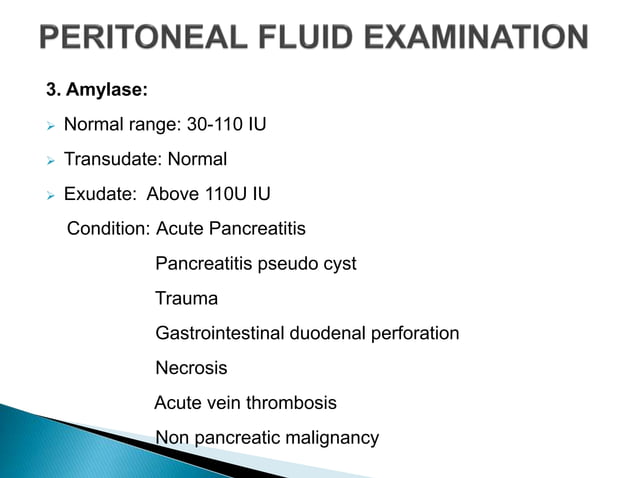 Peritonial fluid | PPTX | Biological Sciences | Science
