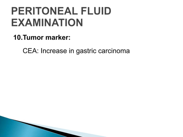 Peritonial fluid | PPTX | Biological Sciences | Science
