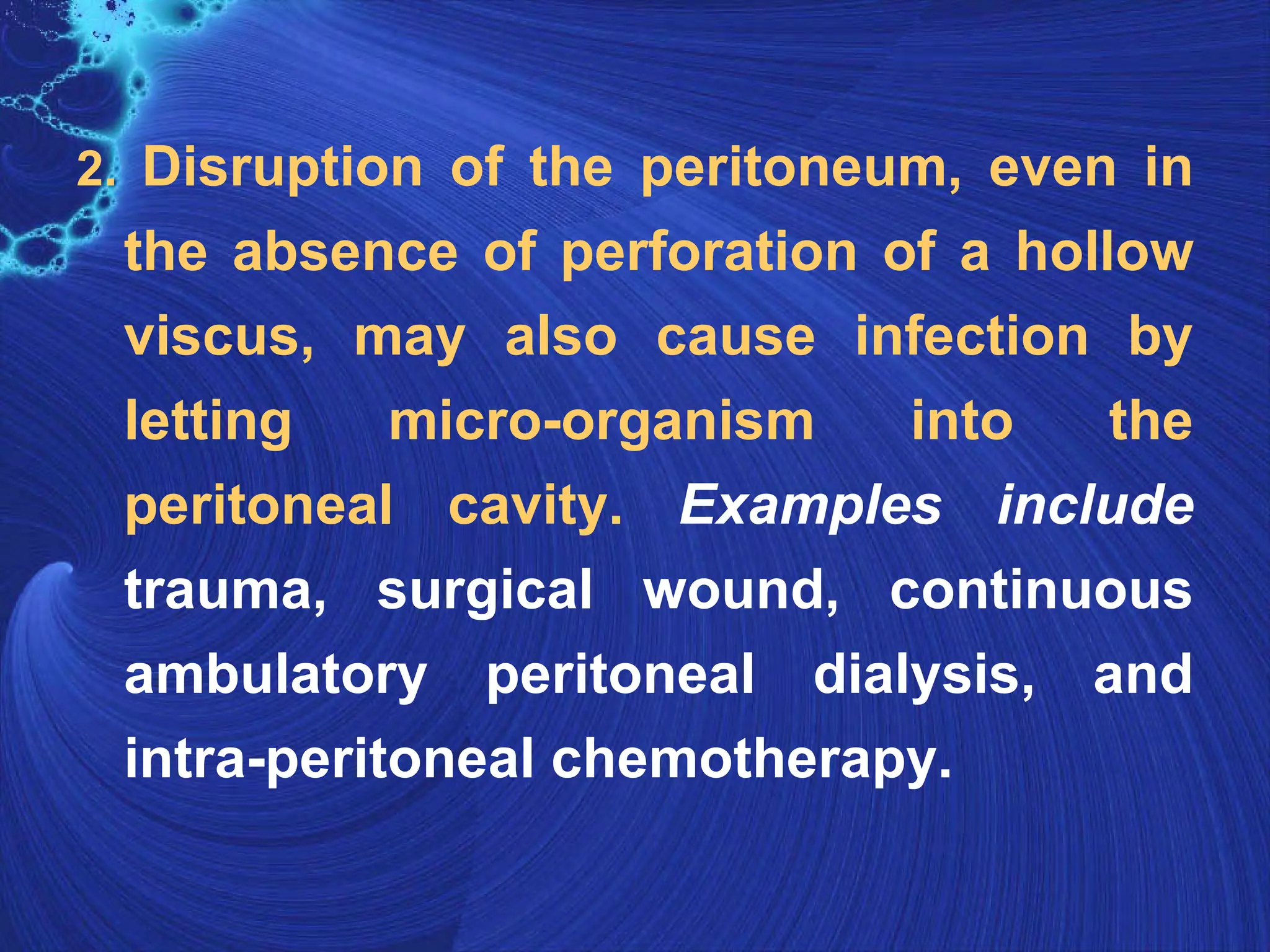 Peritonitis | PPT