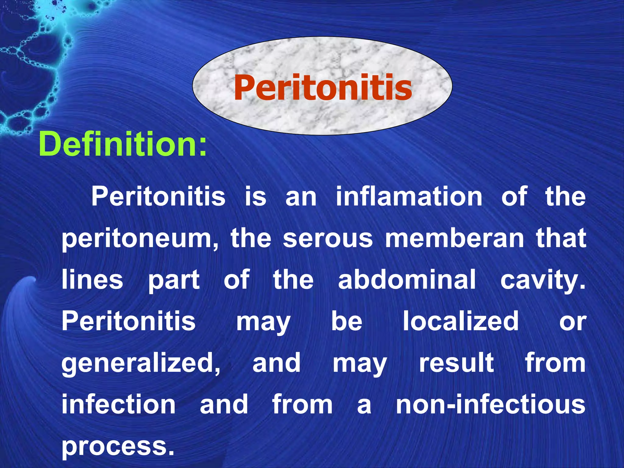 Peritonitis | PPT