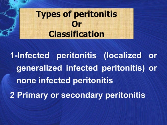 Peritonitis | PPT | Digestive Disorders | Diseases and Conditions