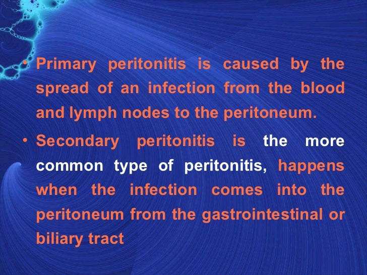 Peritonitis Causes Symptoms Treatment Peritonitis