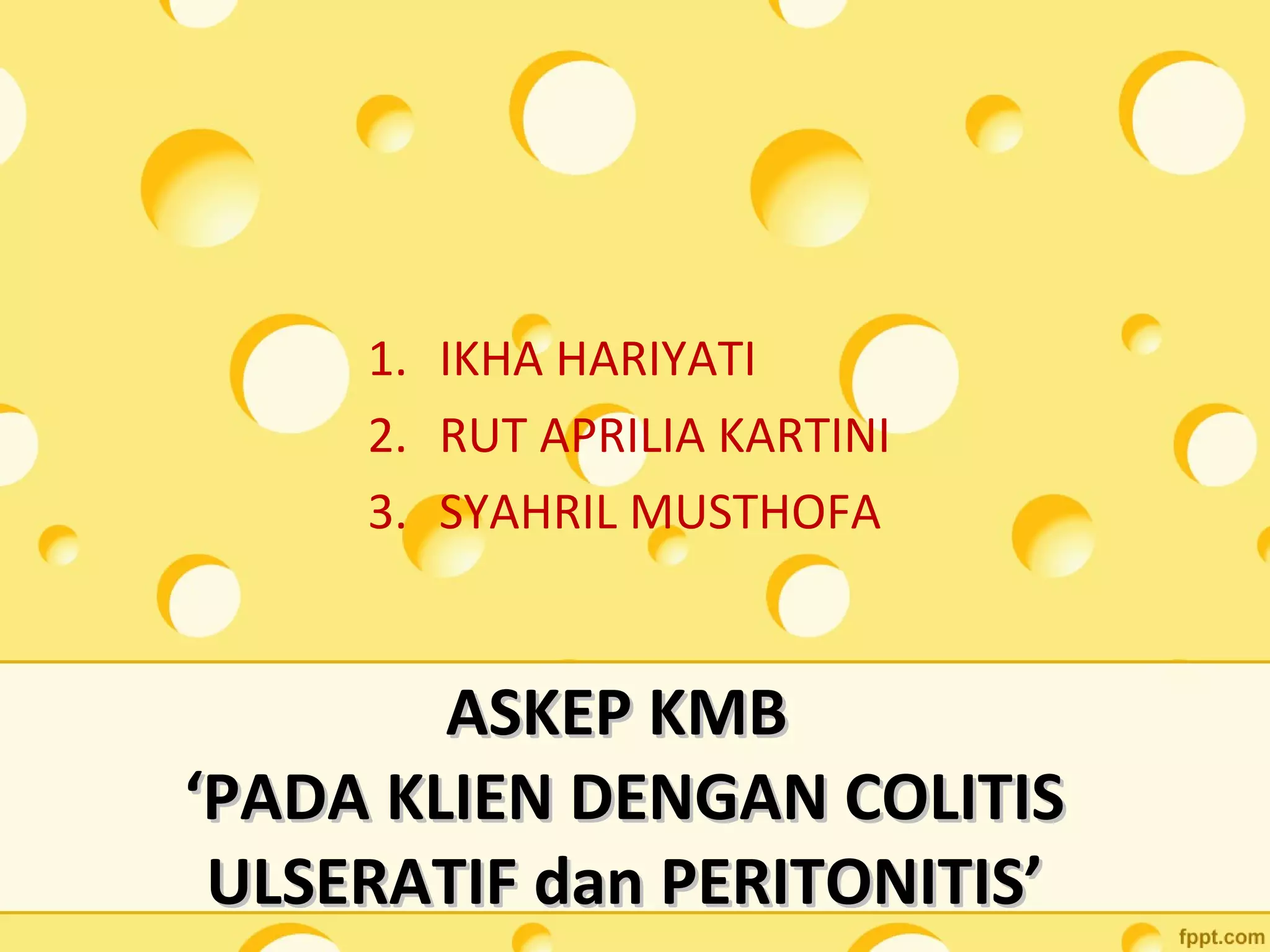 Askep Cholitis ulseratif dan Peritonitis | PPT