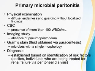Peritonitis | PPT