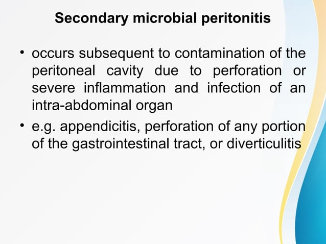 Peritonitis | PPT