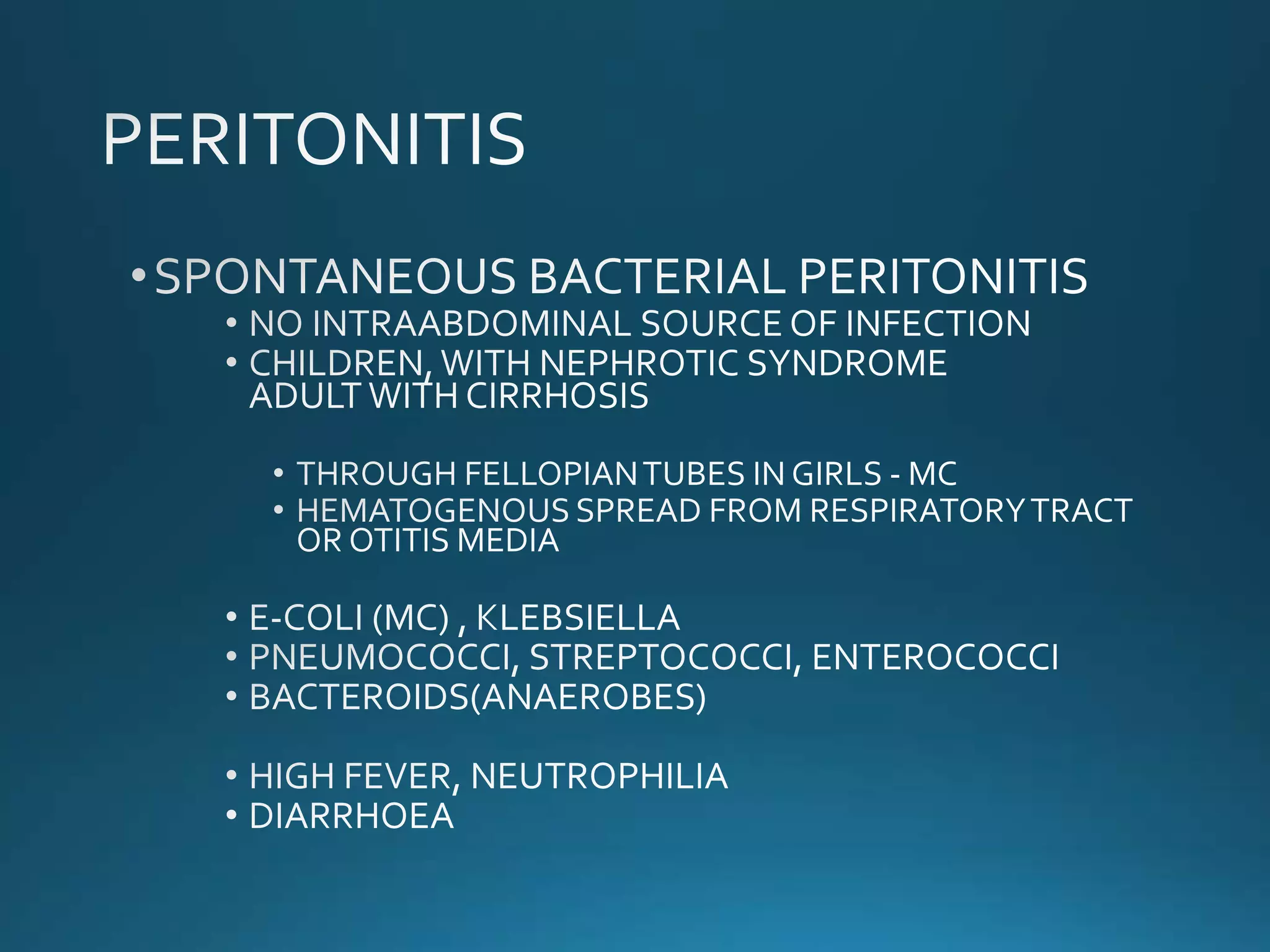 Peritonitis | PPT