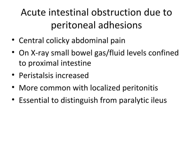 Complication of Acute Peritonitis & Tuberculous Peritonitis | PPT