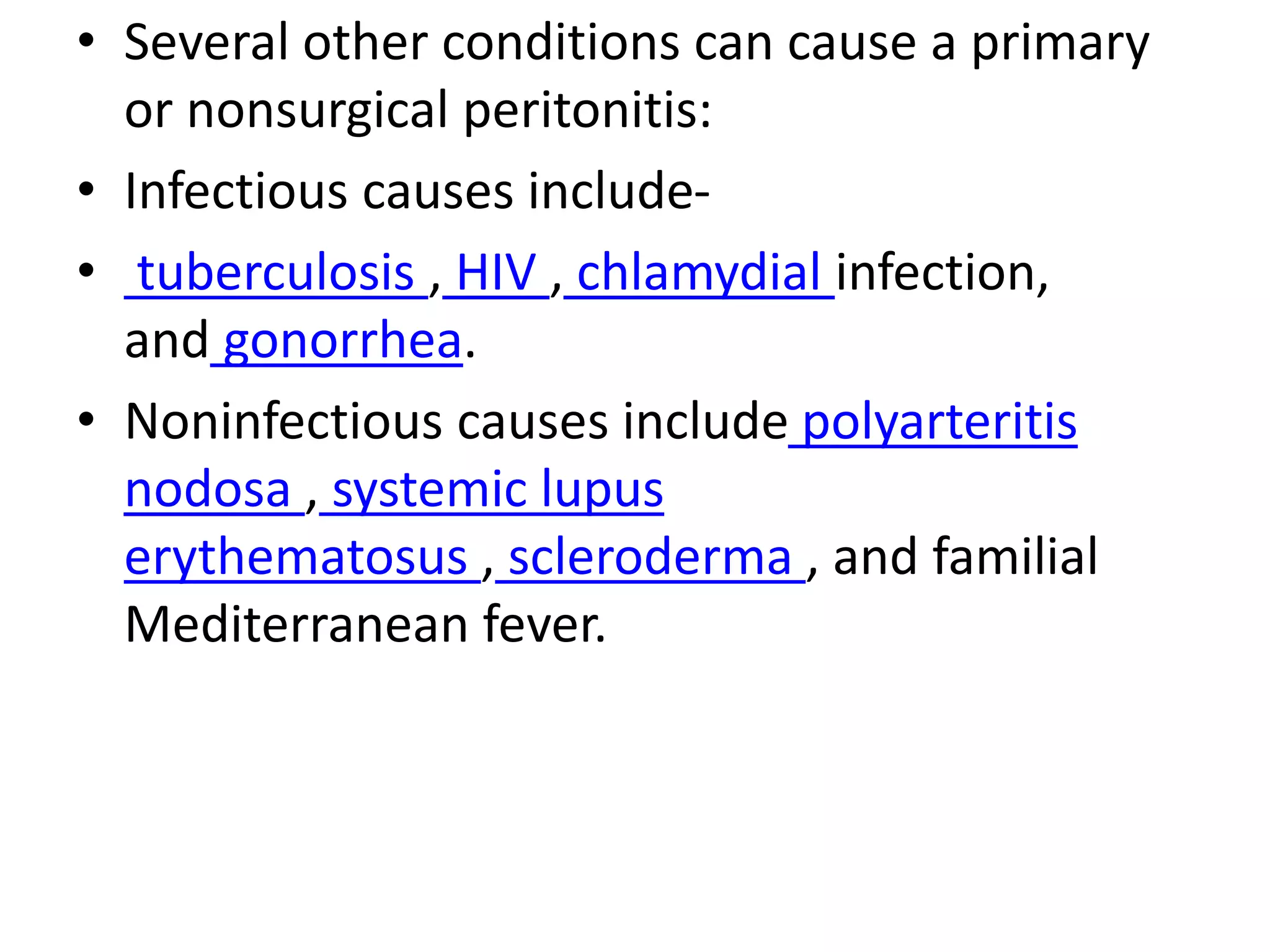 Peritonitis and Ascites | PPT