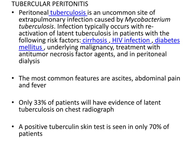 Peritonitis and Ascites | PPT