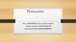 Peritonitis | PPTX