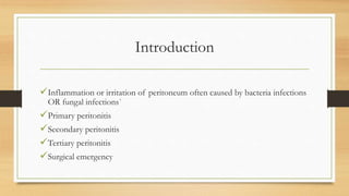 Peritonitis | PPTX
