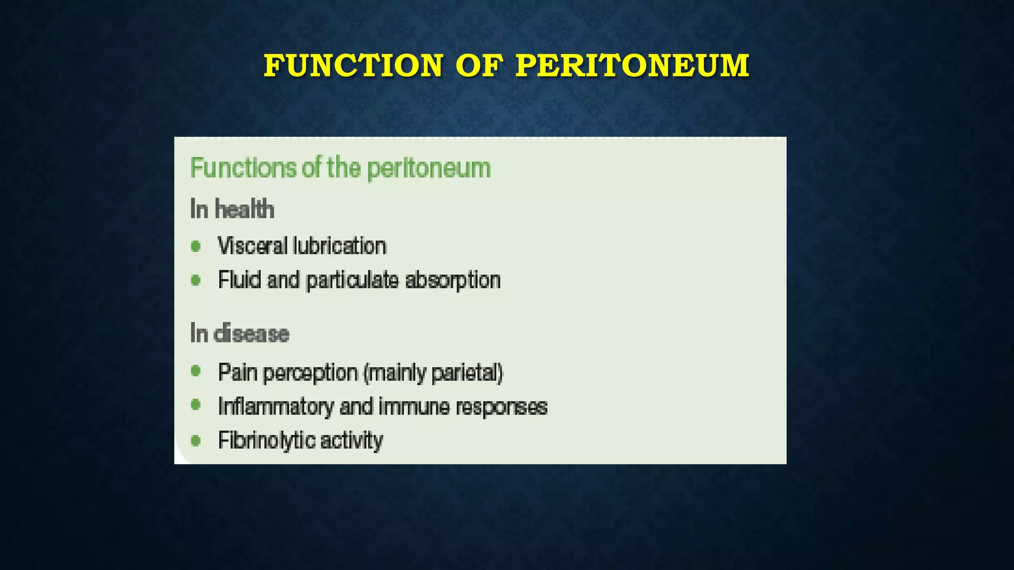 Peritonitis | PPTX