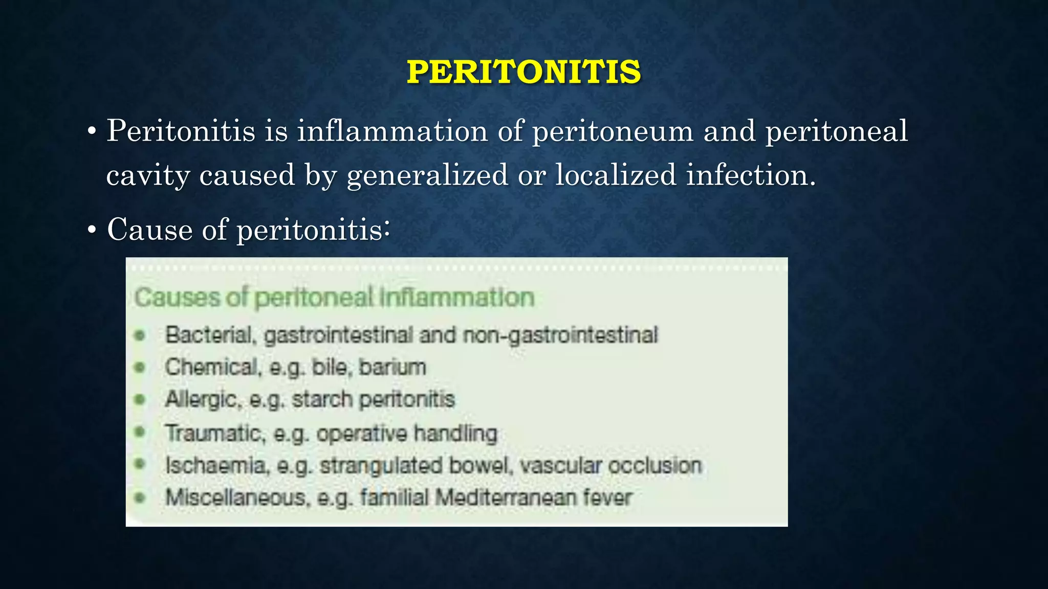 Peritonitis | PPTX
