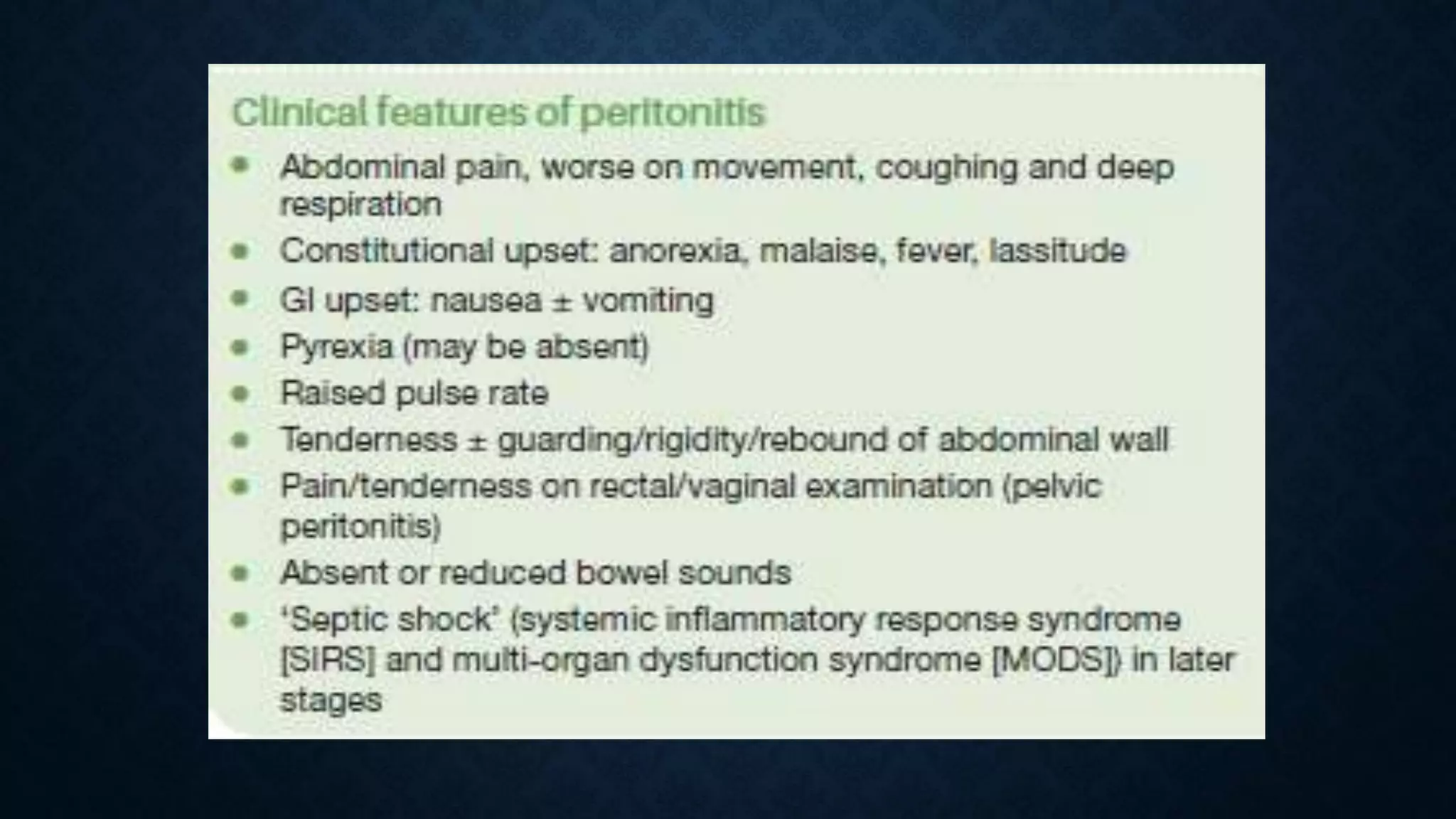 Peritonitis | PPTX