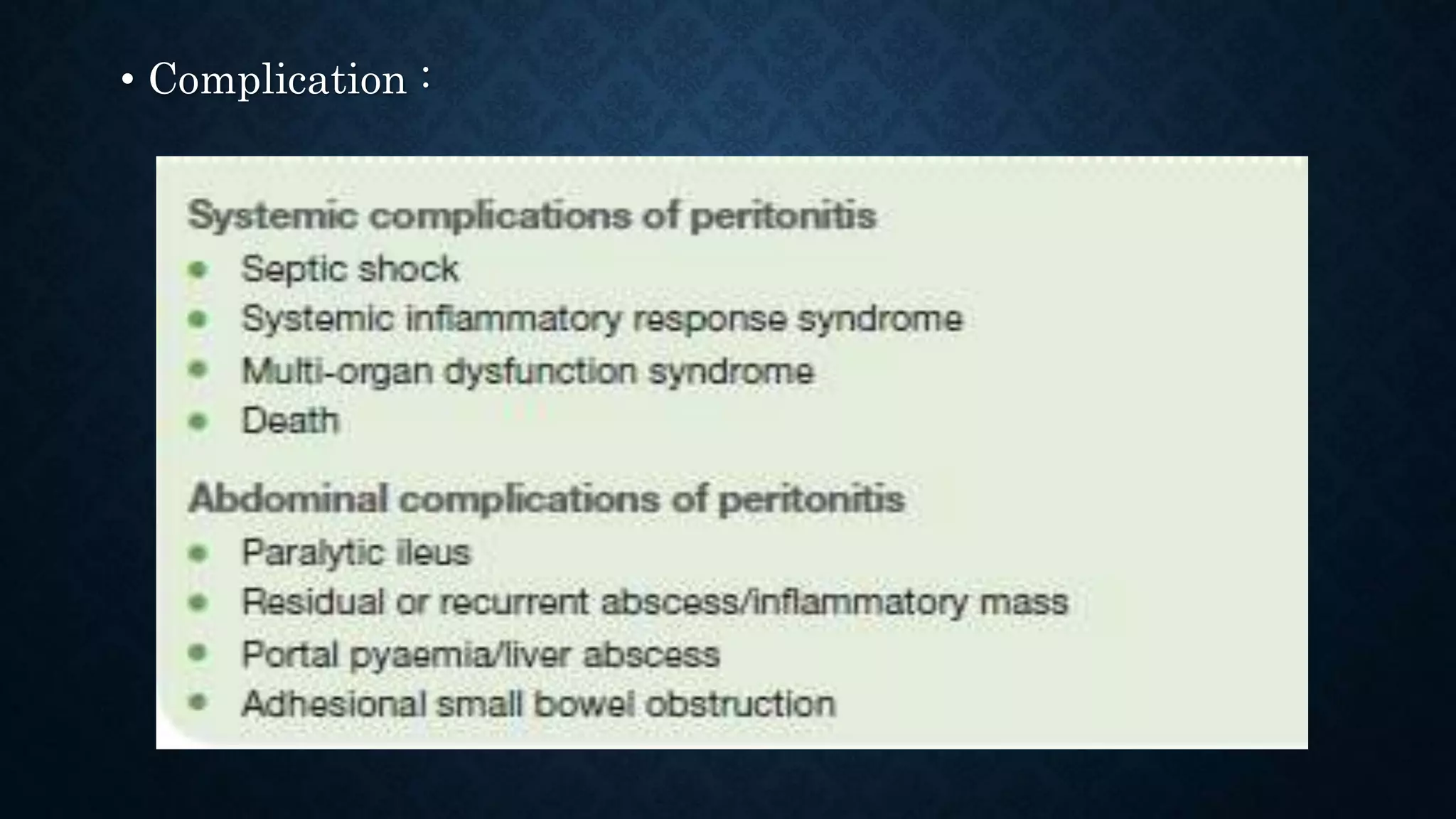 Peritonitis | PPTX