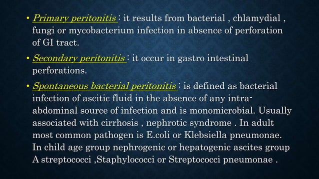 Peritonitis | PPTX | Digestive Disorders | Diseases and Conditions