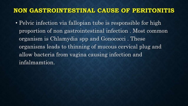 Peritonitis | PPTX | Digestive Disorders | Diseases and Conditions
