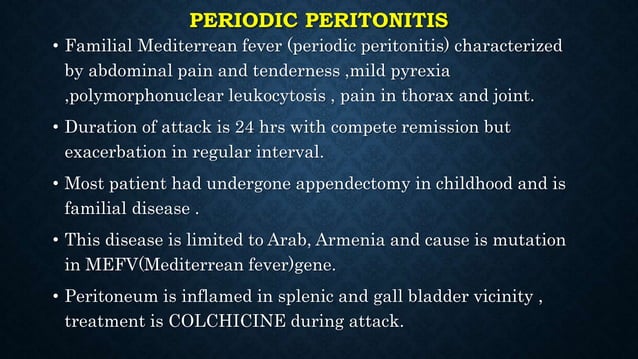Peritonitis | PPTX | Digestive Disorders | Diseases and Conditions