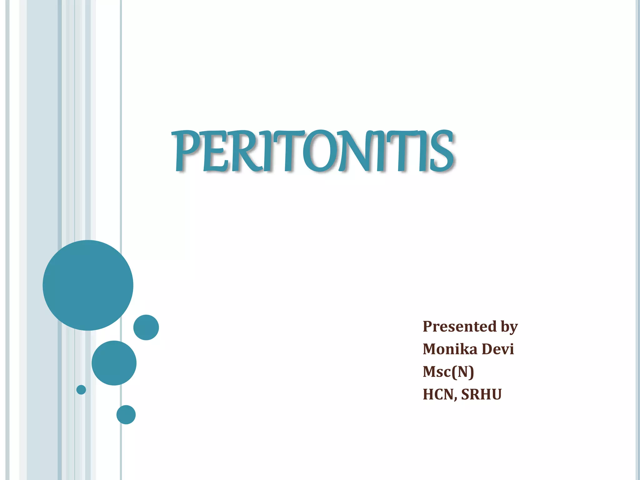 Peritonitis | PPTX