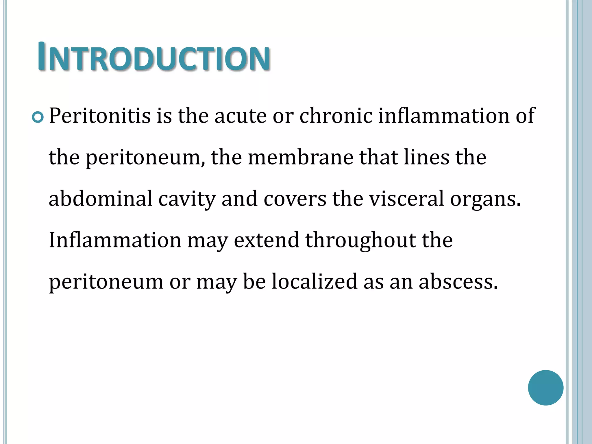 Peritonitis | PPTX